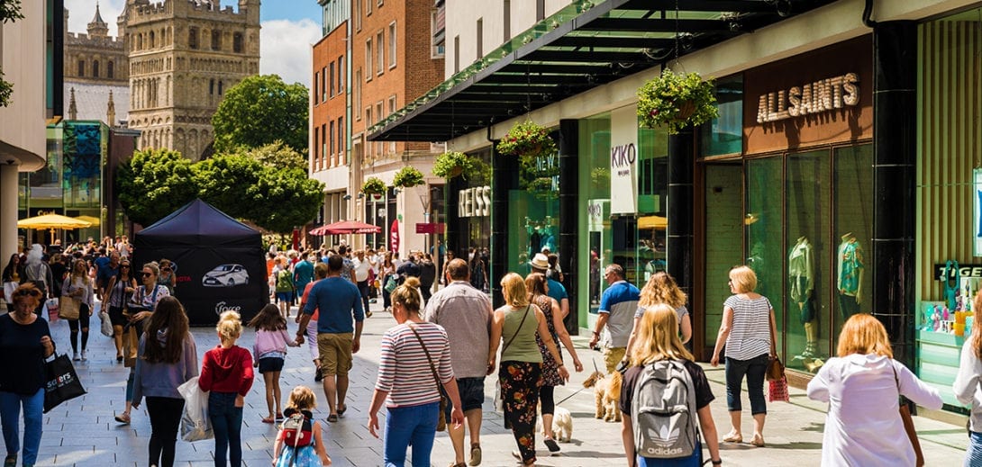 Princesshay Shopping Centre In The Heart of Exeter